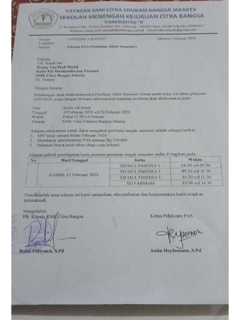 Surat Edaran PAS. | PDF