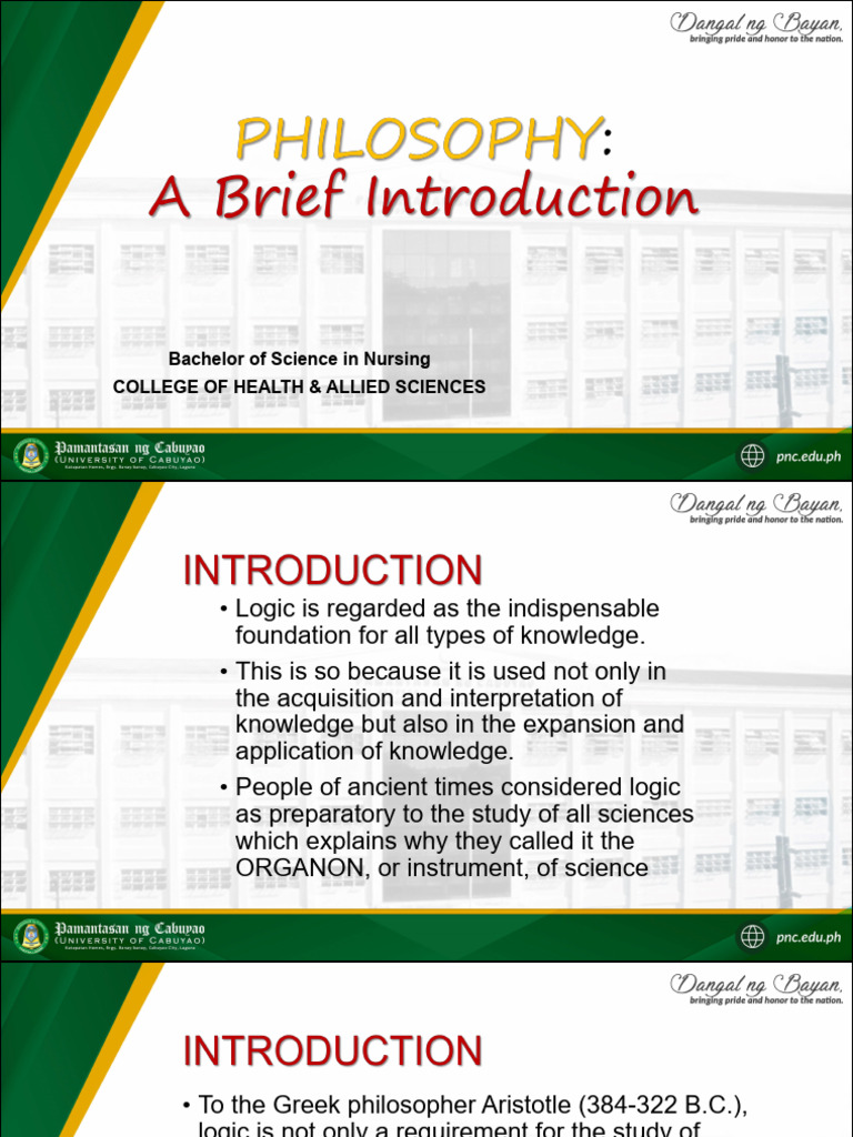 LOG101 Week 1 PPT Philosophy A Brief Introduction (20240301111057 ...