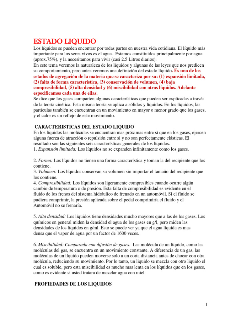 Liquidos | PDF | Líquidos | Gases