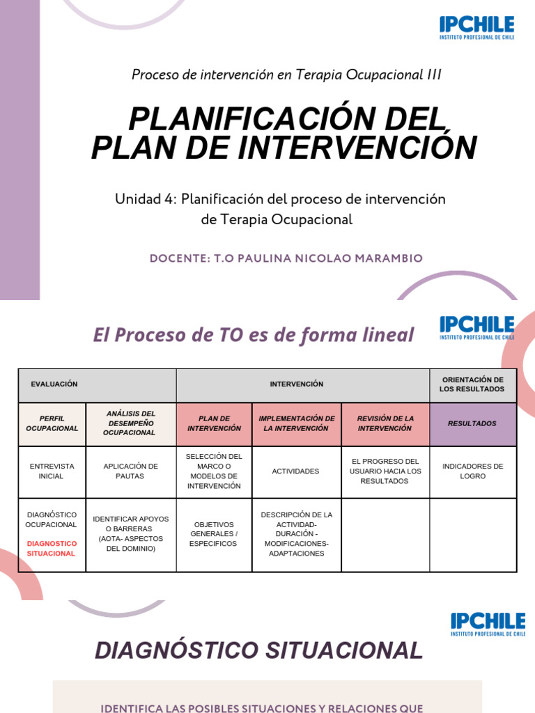 Planificación Del Plan de Intervención | PDF | Terapia ocupacional ...