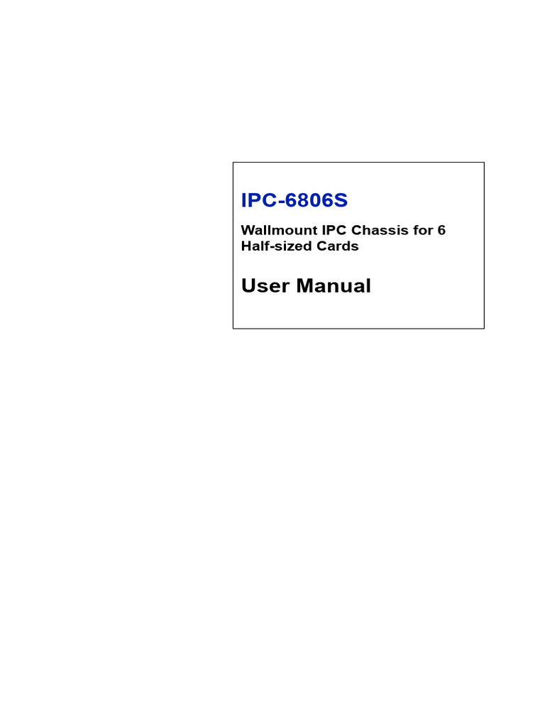 Ipc 6806s B Manual Ed2 | PDF | Computer Hardware | Computing