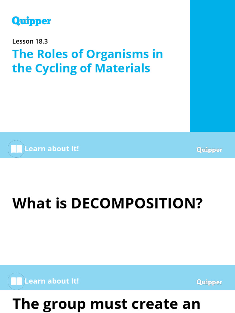 The Roles of Organisms in The Cycling of Materials | PDF ...