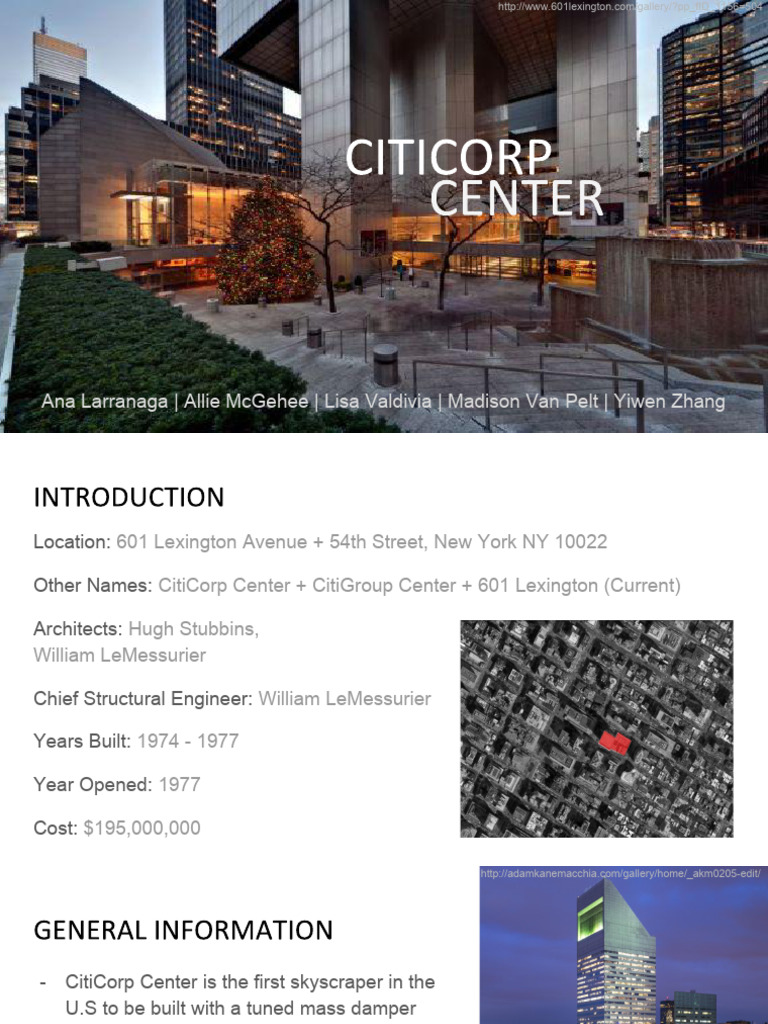 CitiCorp Center: Engineering Innovations | PDF | Structural Engineering ...