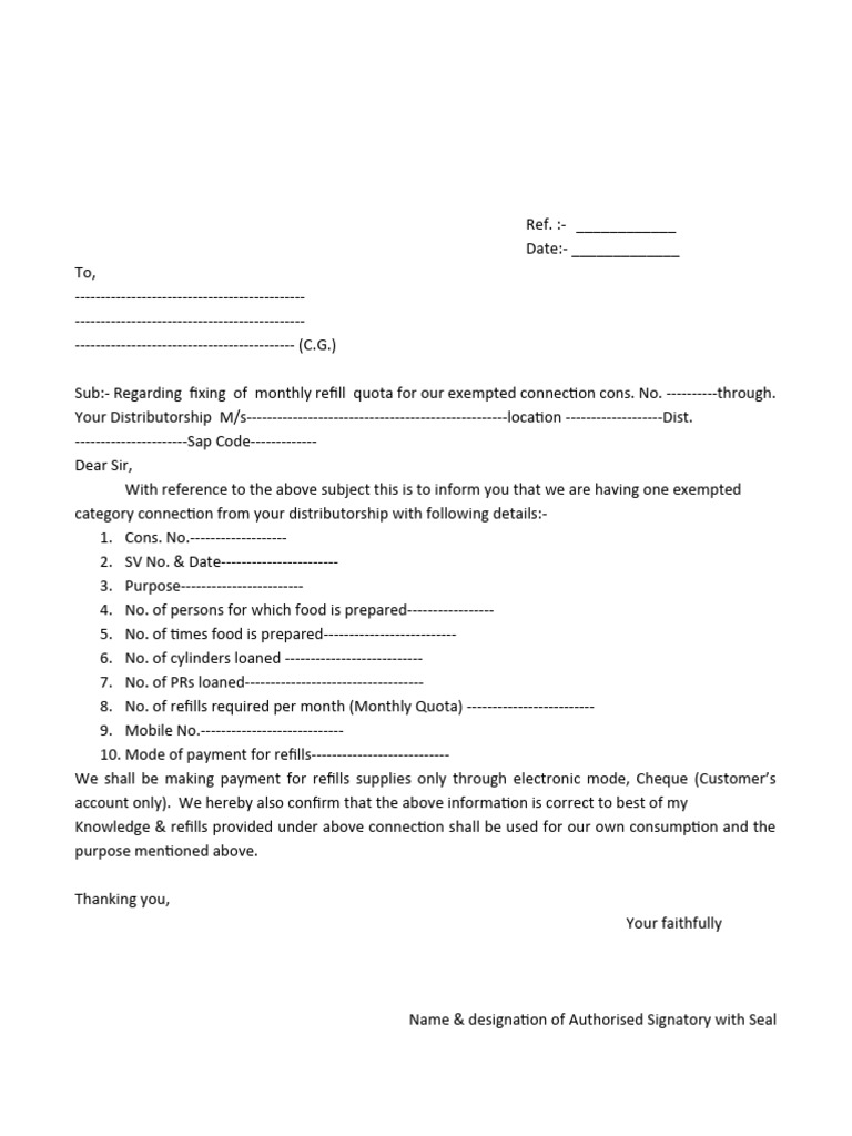 Exempted Connection Quota letter 05042024 | PDF
