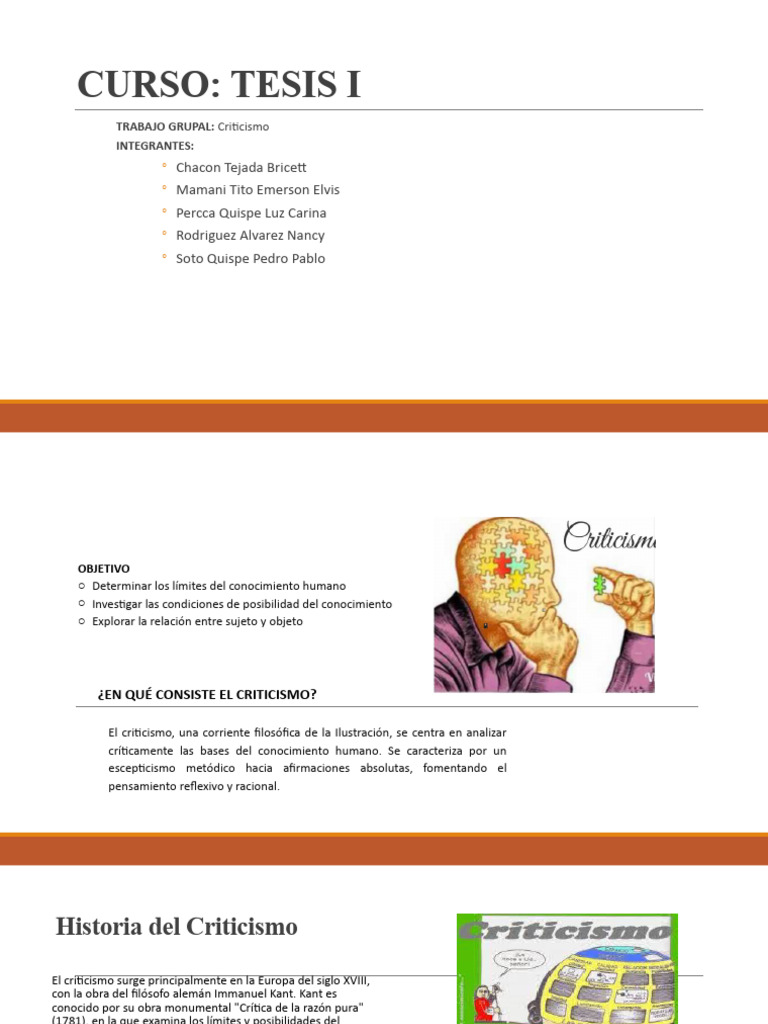 Criticismo Trab | PDF | Immanuel Kant | Conocimiento