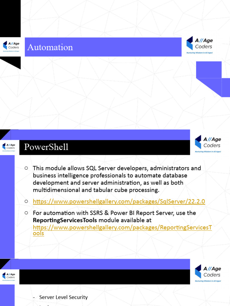 Automation | PDF | Microsoft Sql Server | Data Management Software