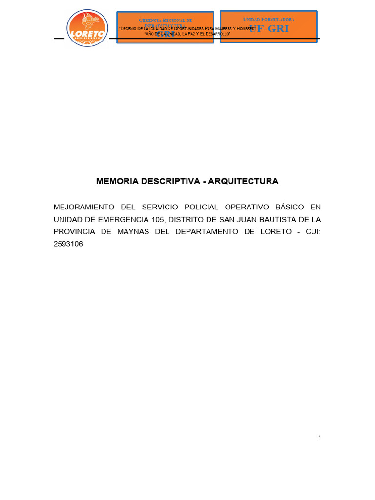 2 Memoria Descriptiva Arquitectura | PDF | edificio