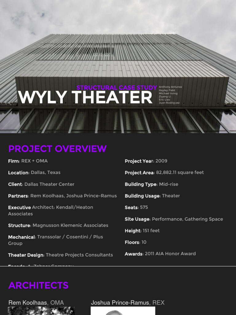 Wyly Theater Structural Case Study | PDF | Structural Analysis | Column