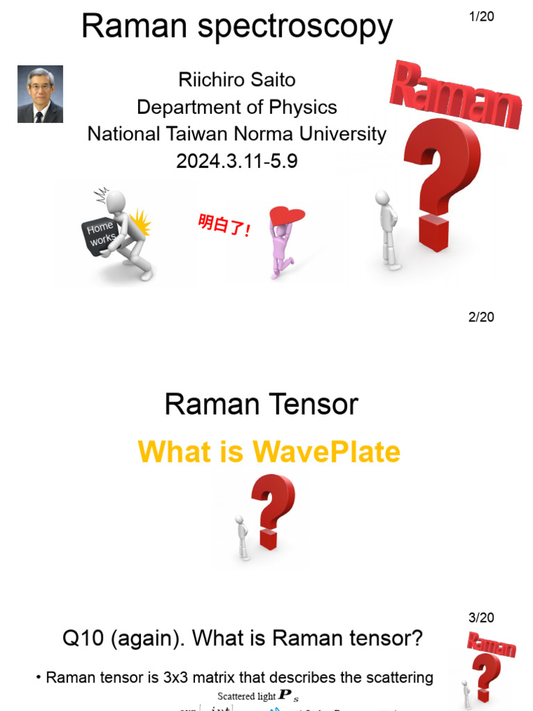 Raman Spectroscopy and Tensor Analysis | PDF | Polarization (Waves ...