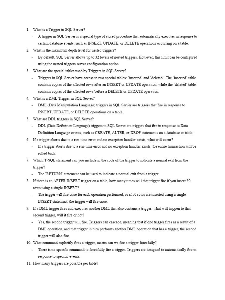 Interview Questions | PDF | Microsoft Sql Server | Sql