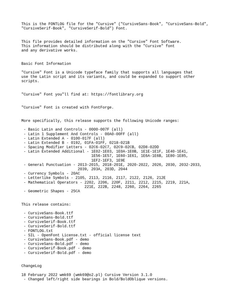 FONTLOG | Download Free PDF | Typefaces | Typography