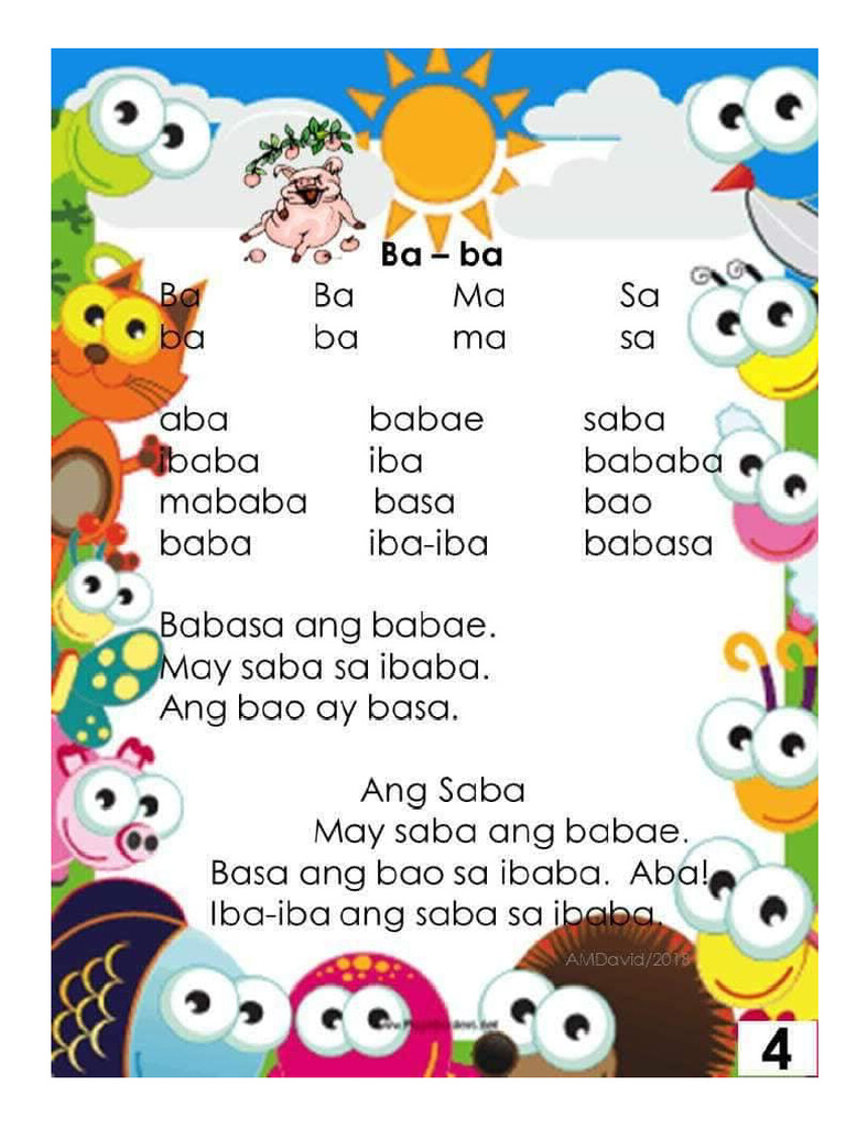 Filipino Reading Materials (Panimulang Pagbasa) | PDF Filipino Reading Materials (Panimulang Pagbasa) | PDF