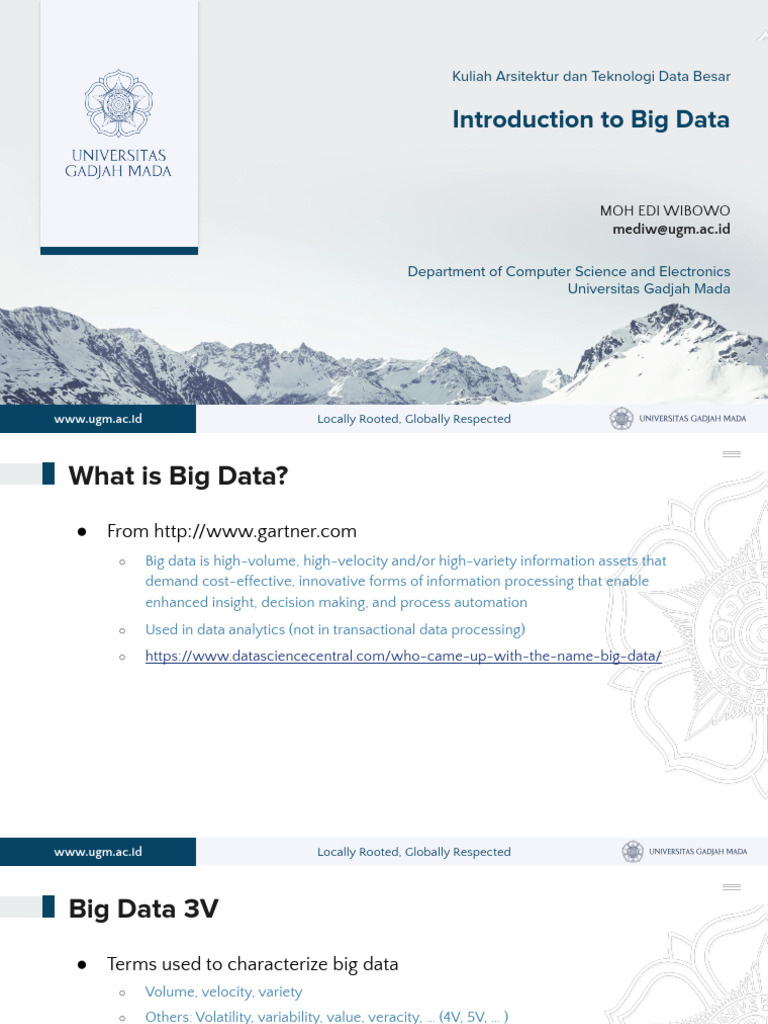 Introduction To Big Data | PDF | Apache Hadoop | Big Data