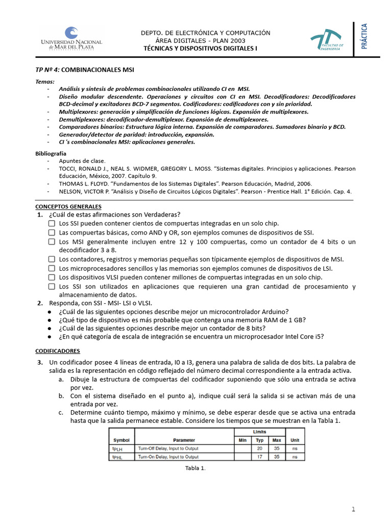 TP4 Msi-2024 | PDF | Hardware de la computadora | Circuito integrado