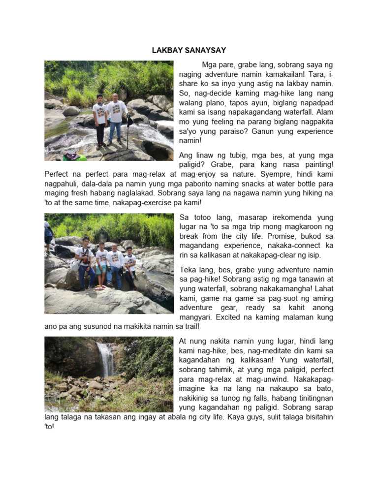Lakbay Sanaysay | PDF