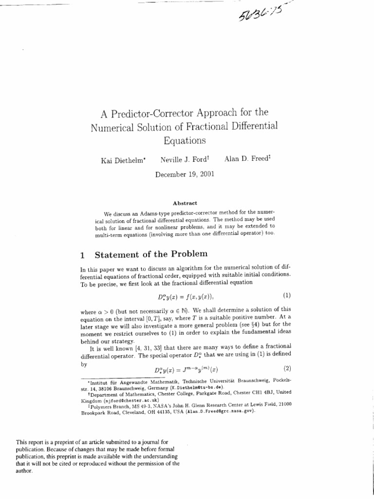 A Predictor-Corrector Approach for the | PDF | Algorithms | Mathematical Objects