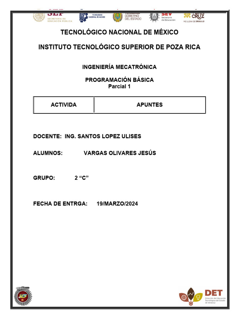 Jesus Vargas Olivares 2c. | PDF | Programa de computadora | Programación