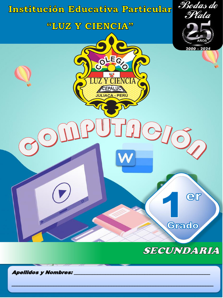 Compendio 1er Sec. 2024 | PDF | Ventana (informática) | Botón (Computación)