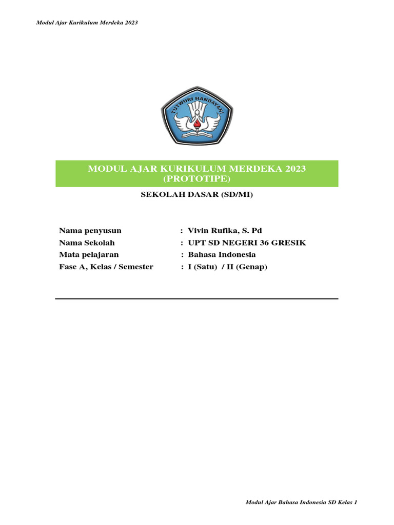 Template Modul Ajar | PDF