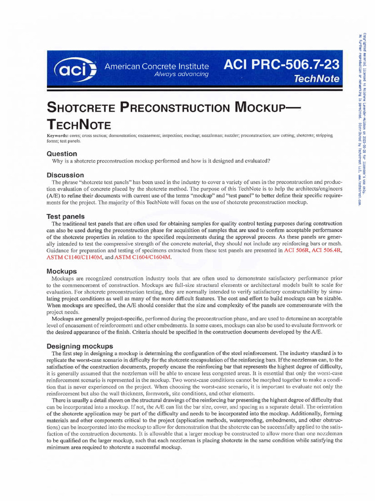 ACI PRC-506.7-23 | PDF | Concrete | Building Technology