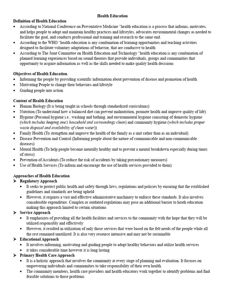 Heath Education | PDF | Health Education | Communication