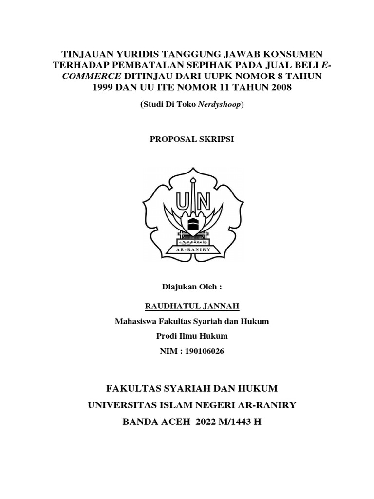 Proposal Raudhatul Jannah | PDF