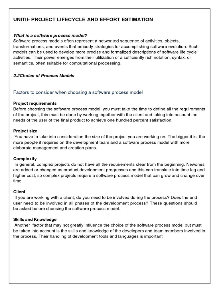 spm unit-2 final | PDF | Agile Software Development | Software Development Process