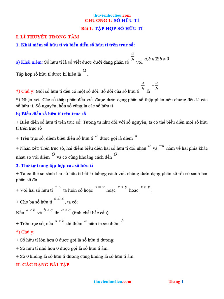 Chuyen de 1 TAP HOP SO HUU TI | PDF
