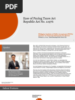 RA No. 11976 - Ease of Paying Taxes Act | PDF | Value Added Tax | Invoice