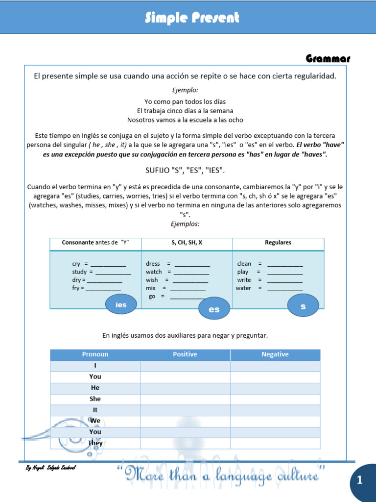 Simple Present | PDF | Grammar | Linguistics