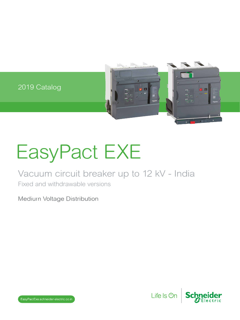EasyPact EXE Vacuum Circuit Breaker Guide | PDF | Electrical Substation ...