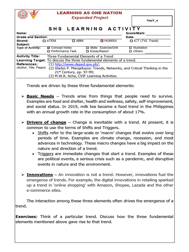 TNCT LAS 4 Three Fundamental Elements of A Trend | PDF | Innovation ...