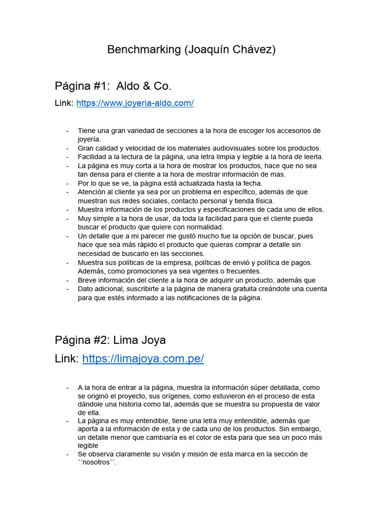 Bench Marking | PDF | Cliente | Business