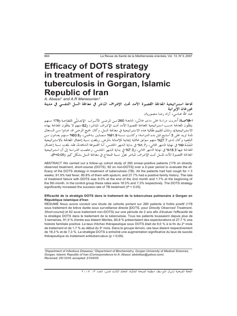 Abassi Et Al | PDF | Tuberculosis | Epidemiology Abassi Et Al | PDF | Tuberculosis | Epidemiology