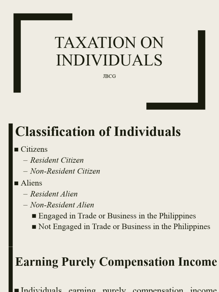 Taxation on Individuals | PDF | Taxes | Tax Deduction