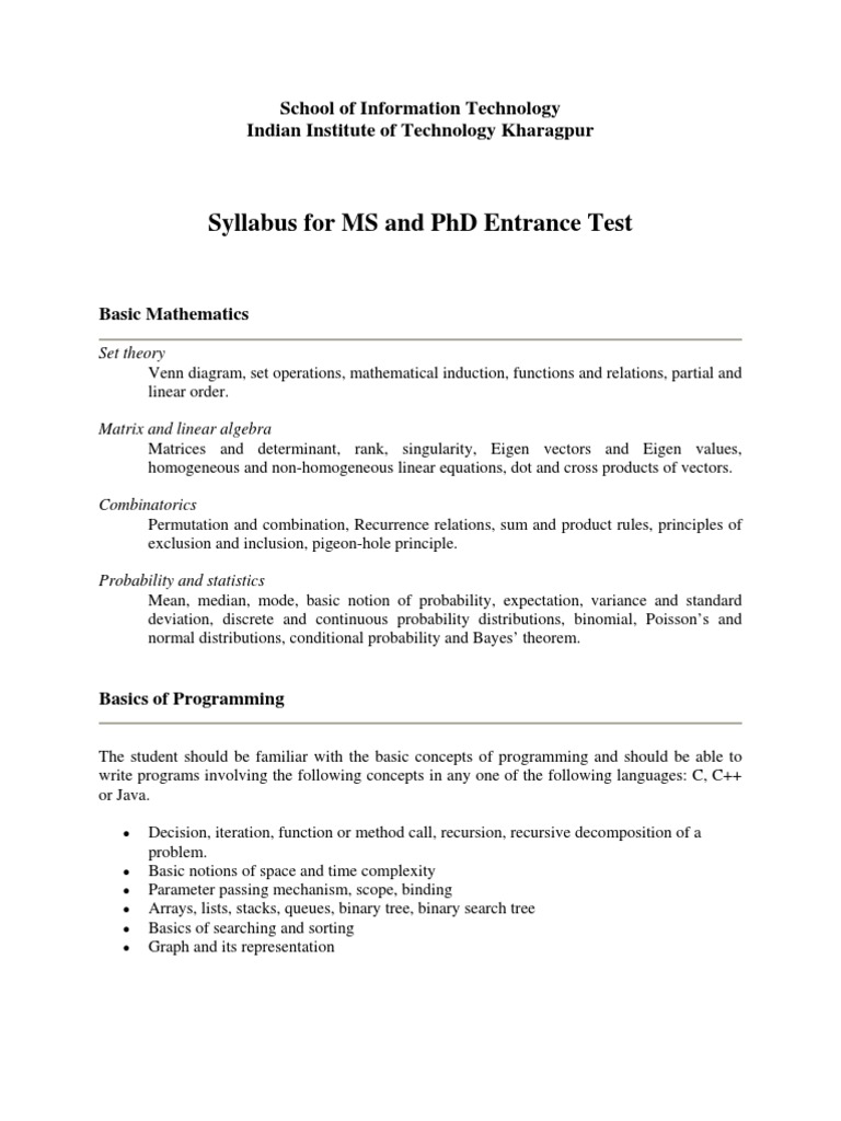 Syllabus | PDF | Subroutine | Matrix (Mathematics)