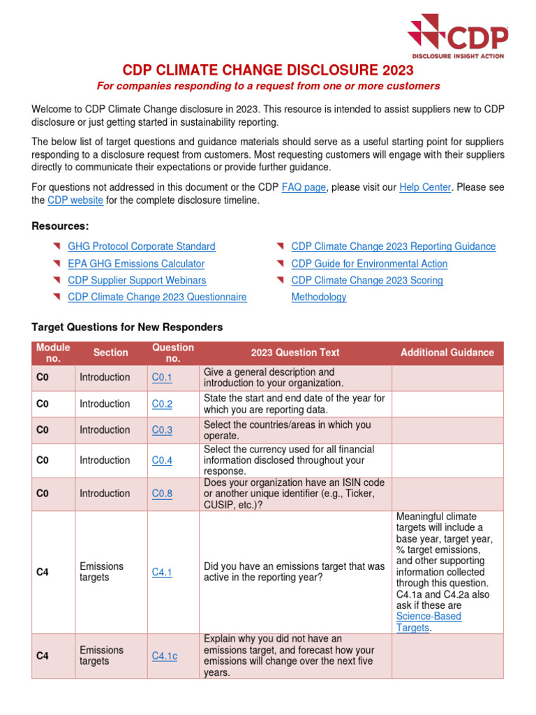 CDP_Bite-Sized_Climate_Guidance_for_New_Disclosers | PDF | Global ...