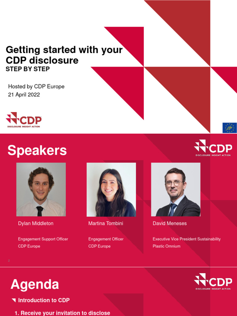 CDP Getting - Started - With - CDP - Disclosure - 2022 | PDF | Business | Computers