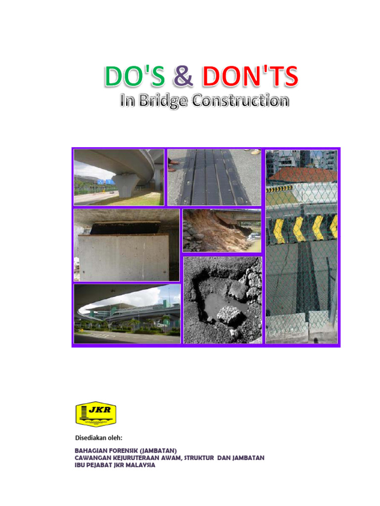 JKR Do's & Don'Ts in Bridge Construction | PDF
