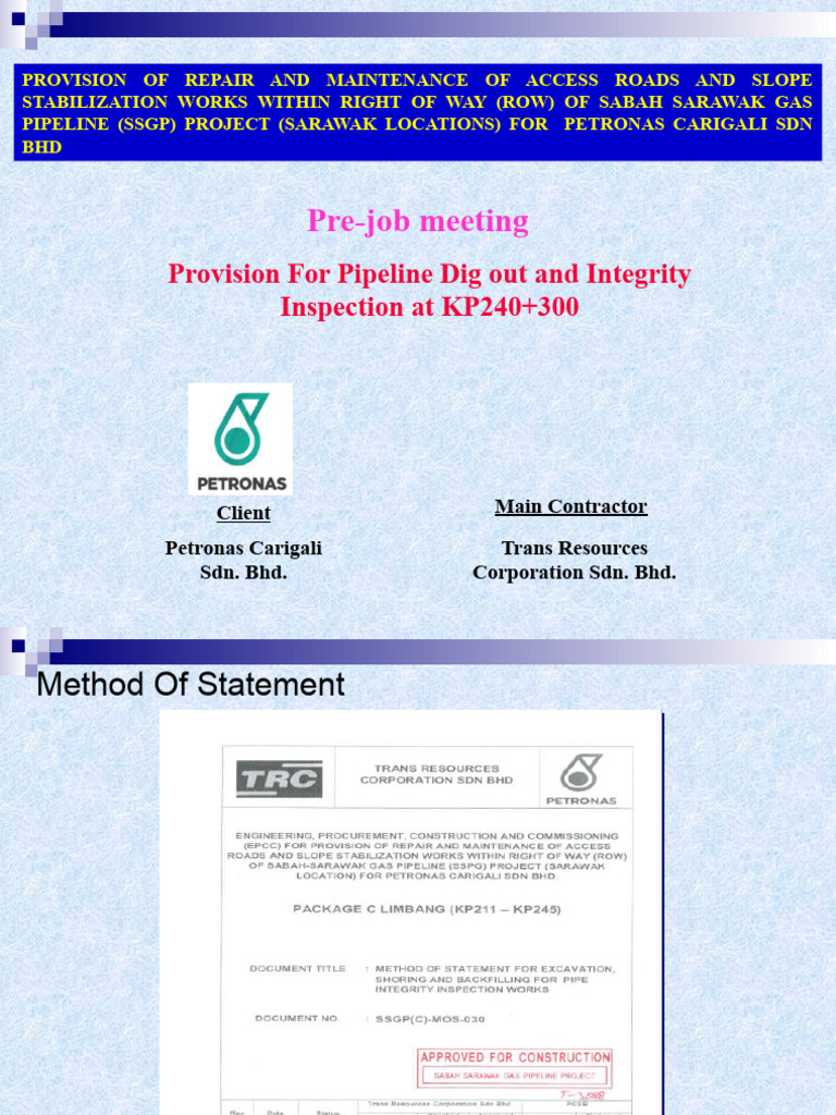 SSGP Presentation ( Pre Job Meeting ) | PDF