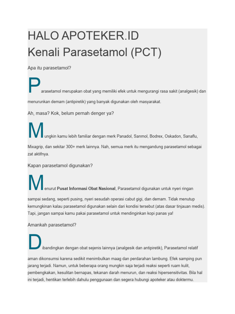 Kenali Paracetamol | PDF