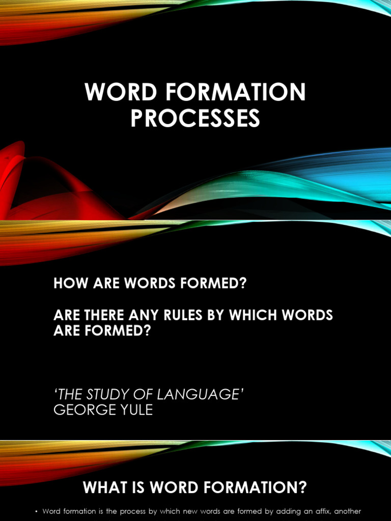 Word Formation Processes | PDF | Word | Acronym