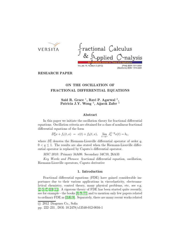 Research Paper: D X + F J X (T) B | PDF | Mathematical Physics ...