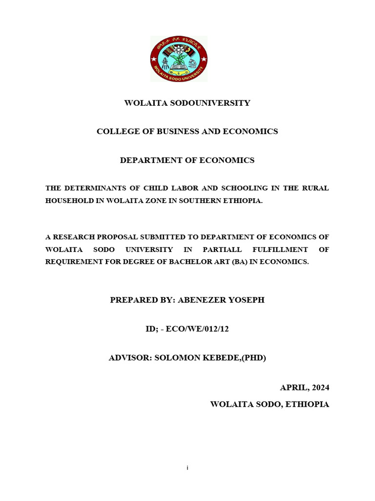 Abenezer Yoseph Commented by DR Solomon Research Proposal | PDF ...