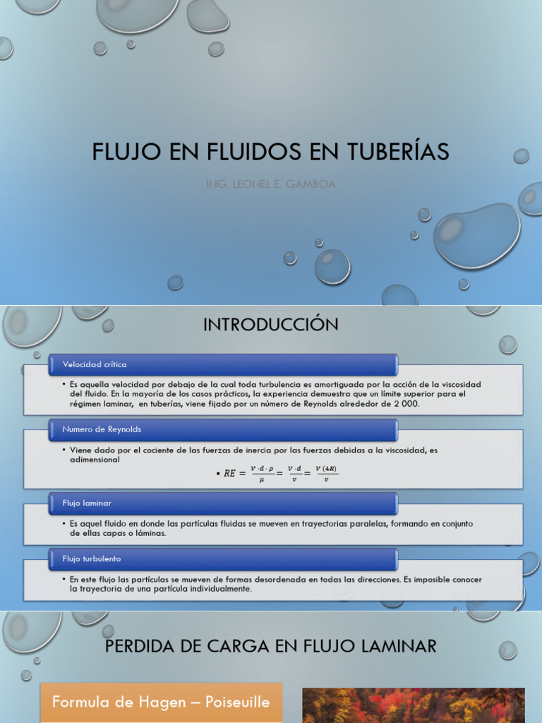Flujo de fluidos en tuberías (1) (1) | PDF | Numero Reynolds | Ingeniería Química