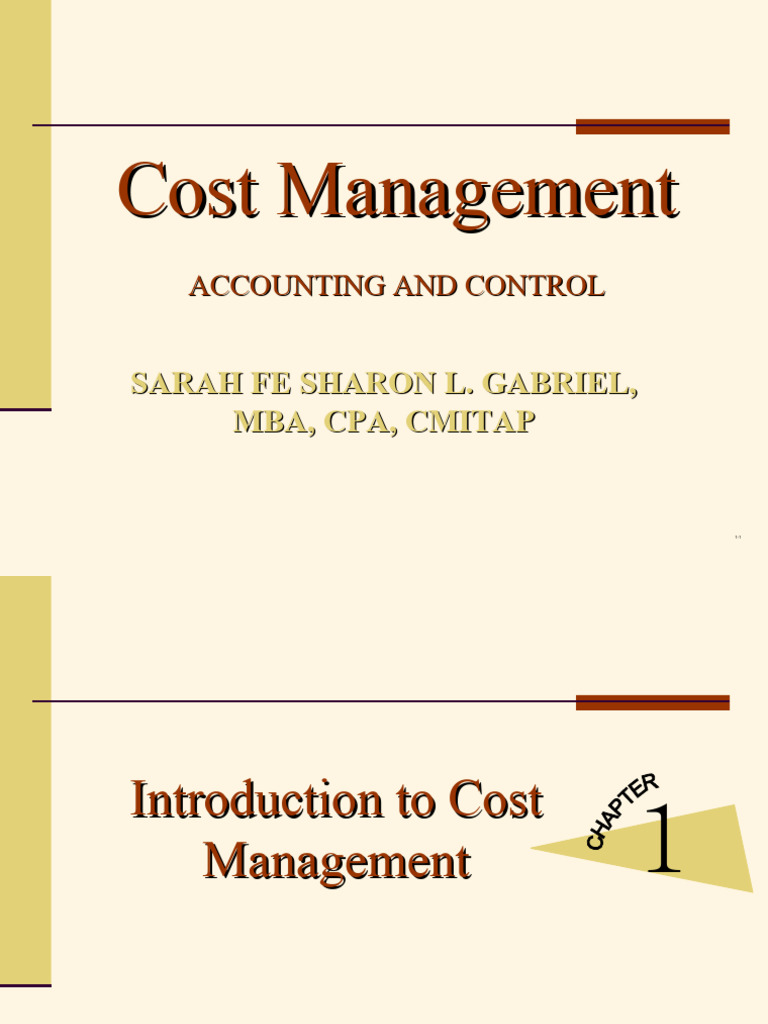 Cost Accounting Chapter 1 Pdf Management Accounting Accounting
