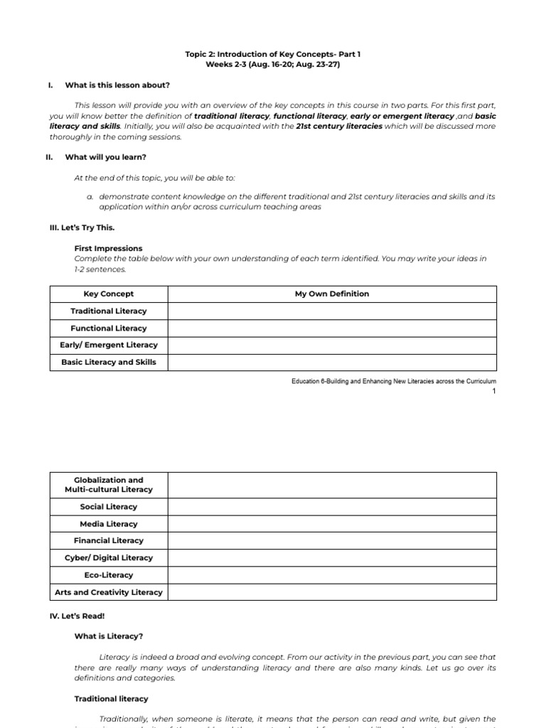 BENLAC - Topic 2 Part 1 | PDF | Literacy | Cognitive Science BENLAC - Topic 2 Part 1 | PDF | Literacy | Cognitive Science