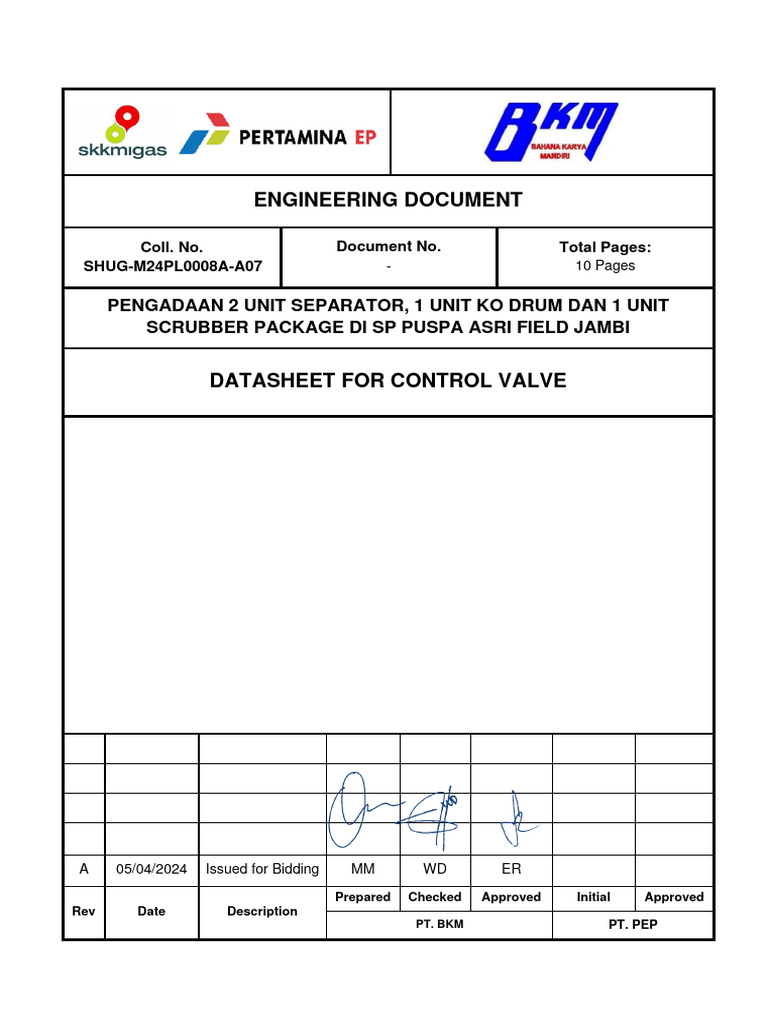 Engineering Datasheet for Valves | PDF | Pressure | Phases Of Matter