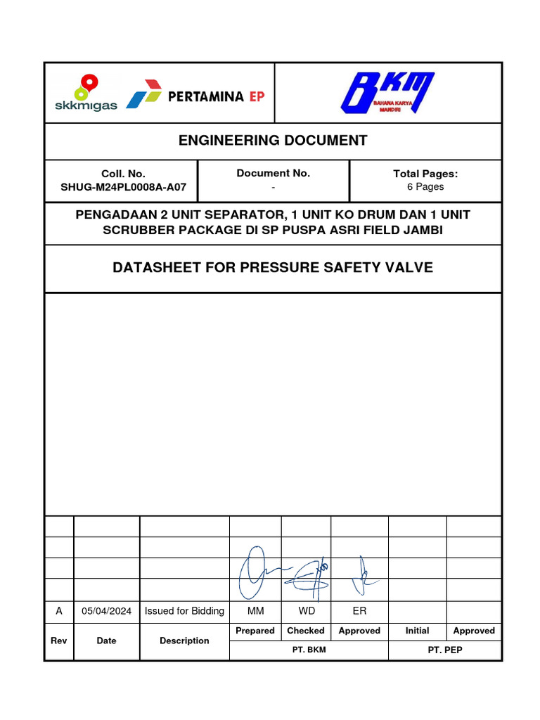 Datasheet For Pressure Safety Valve - Ifb | PDF | Valve | Boiler