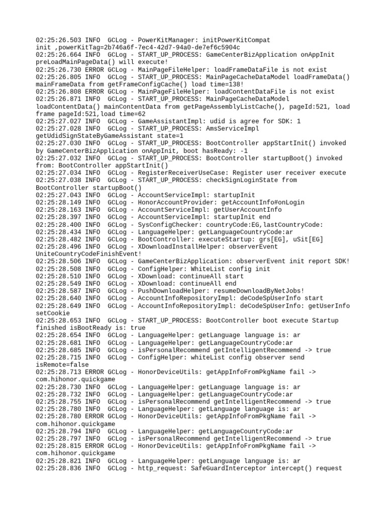 GameCenter Startup Log Analysis | PDF | Computer Architecture | Computer Engineering